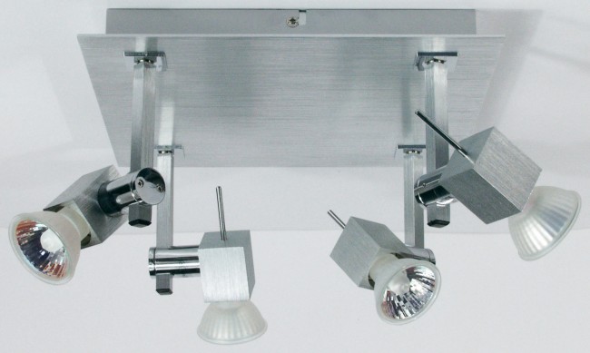 Lighting Australia | Quad Spotlight in Brushed Aluminium Oriel Lighting ...